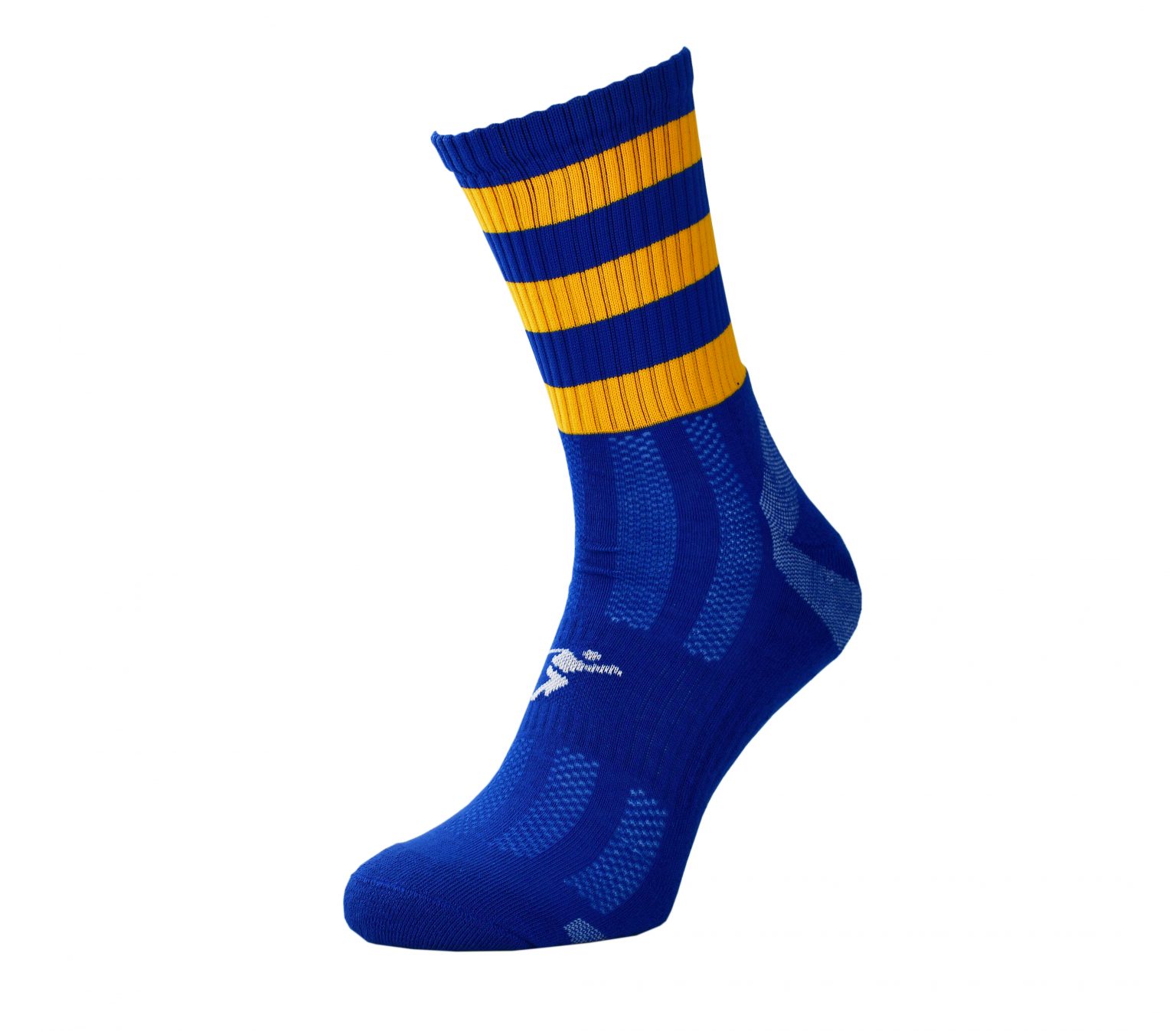 Precision Pro Hooped Mid Socks – Royal/Amber - Team Kit
